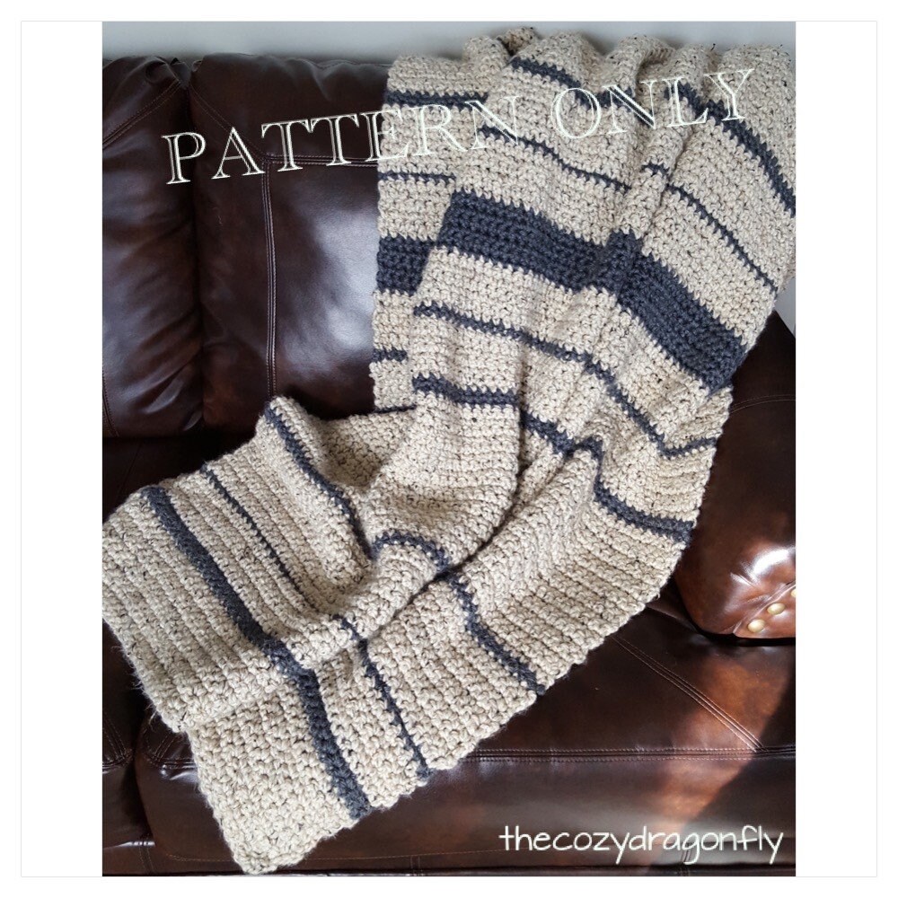CROCHET PATTERN Country Jumbo Throw, Crochet Throw Pattern, Crochet ...