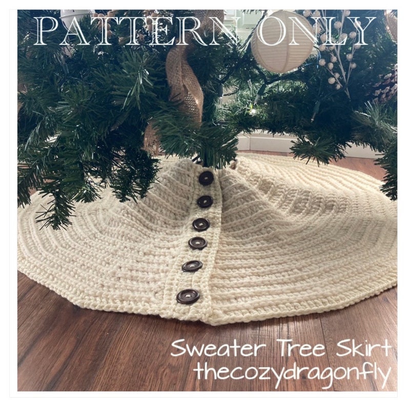 CROCHET PATTERN / Sweater Tree Skirt / Christmas Tree Skirt - Etsy