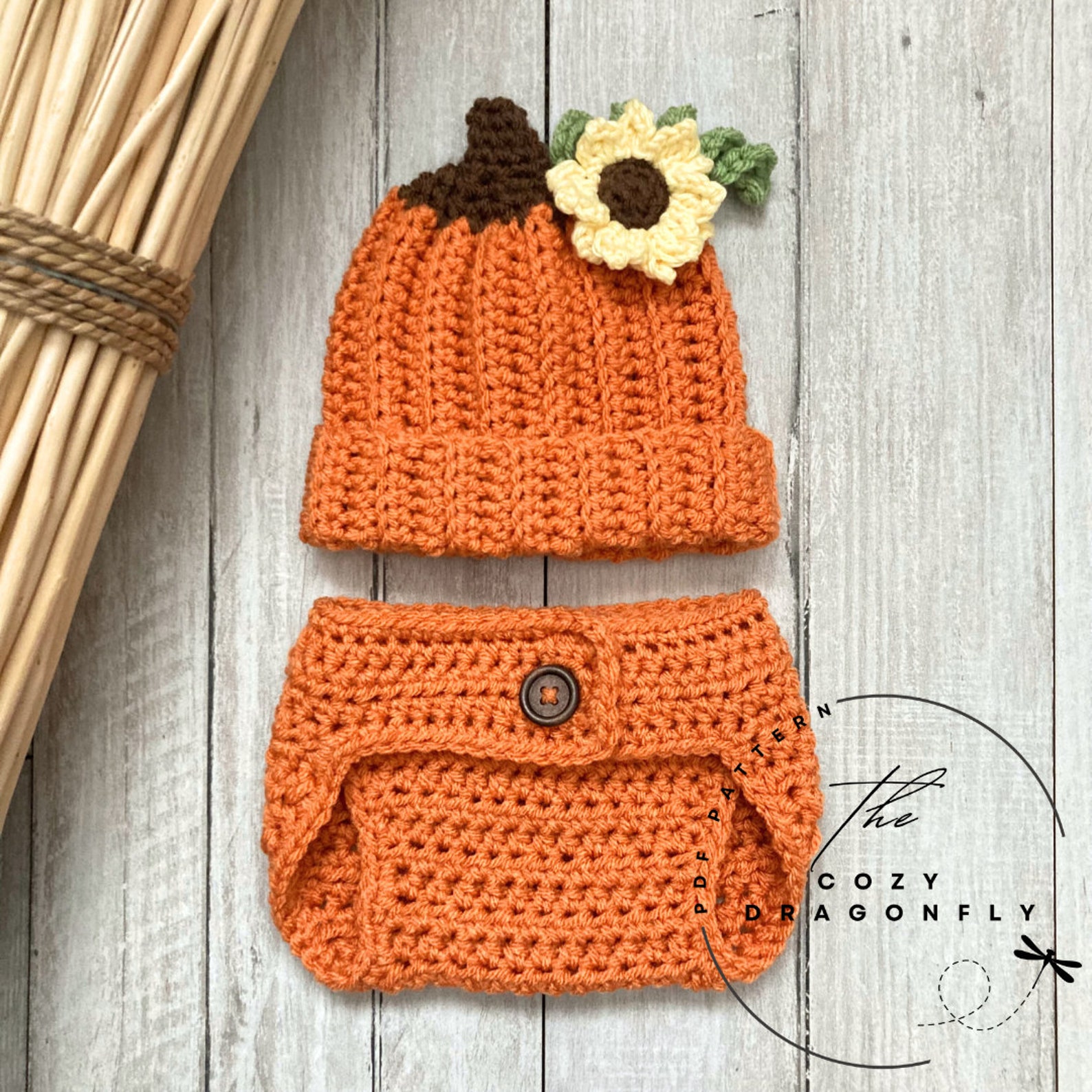 CROCHET PATTERN Baby Pumpkin Outfit, Crochet Pumpkin Costume, Pattern ...