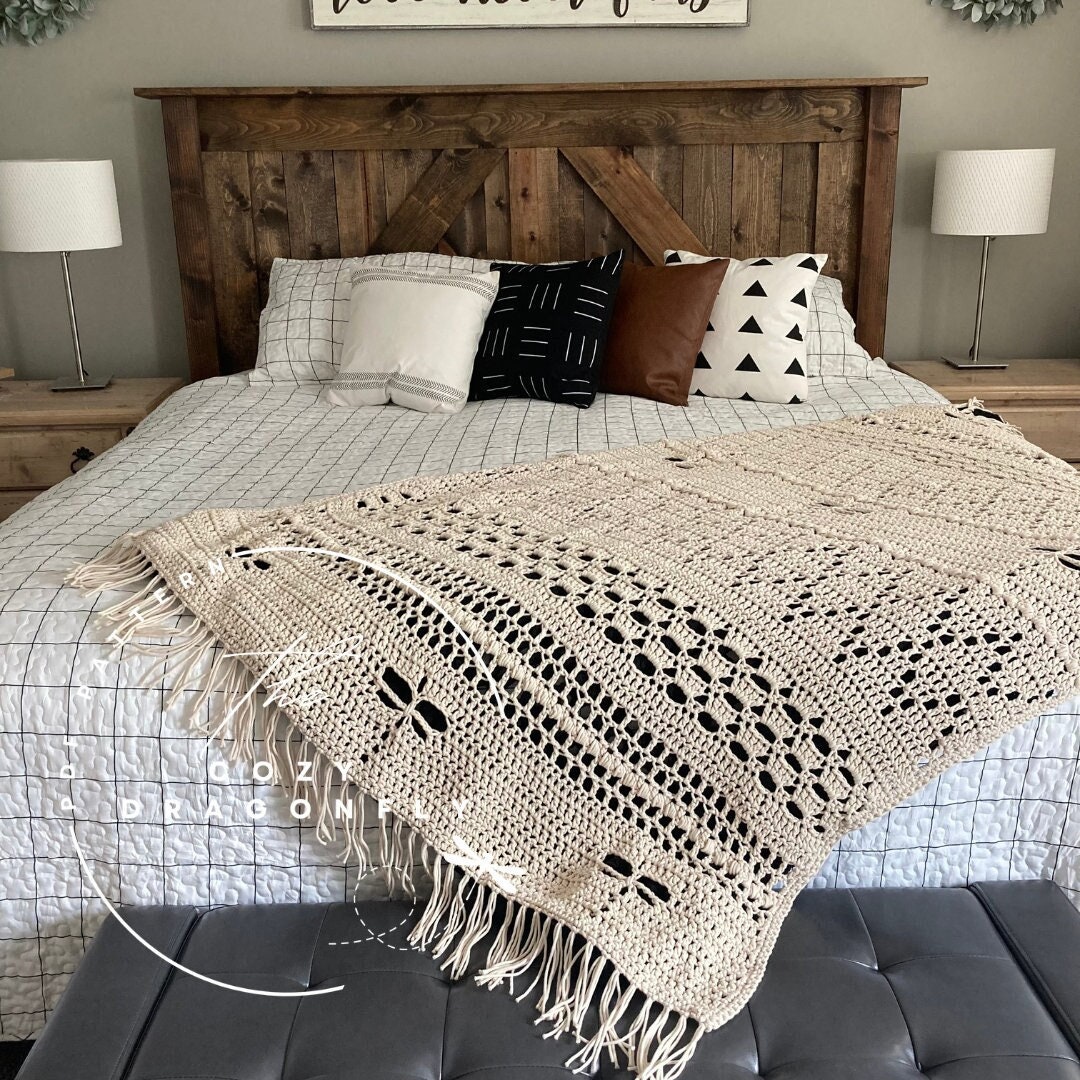 CROCHET PATTERN the Cozy Dragonfly Throw Crochet Throw Crochet Boho ...