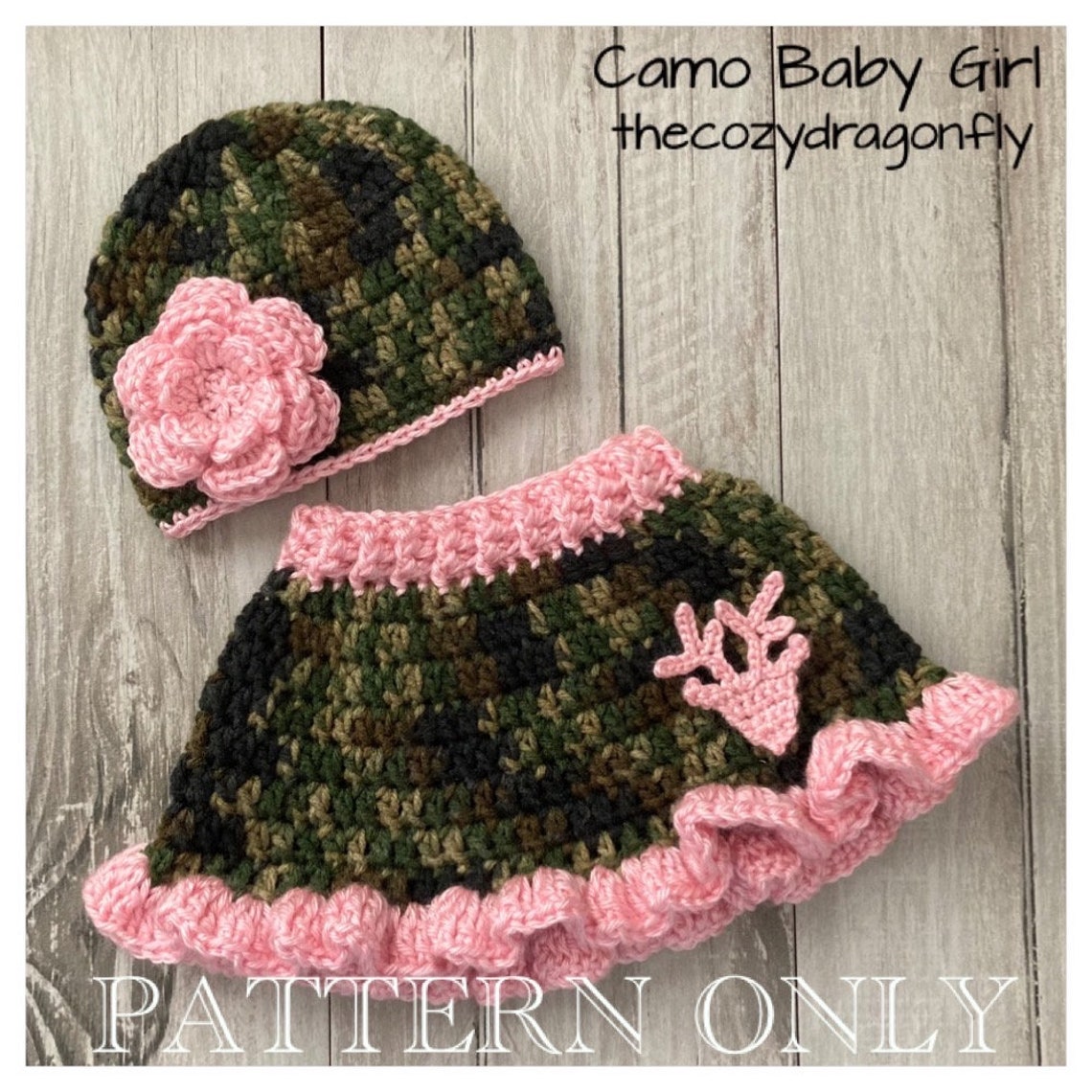 CROCHET PATTERN / Camo Baby Girl Outfit / Baby Camo / Baby - Etsy