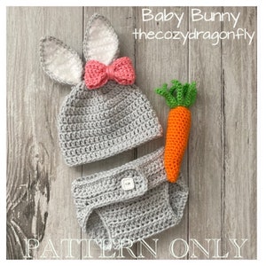 CROCHET PATTERN Baby Bunny Outfit, Crochet Rabbit Pattern, Baby Bunny ...