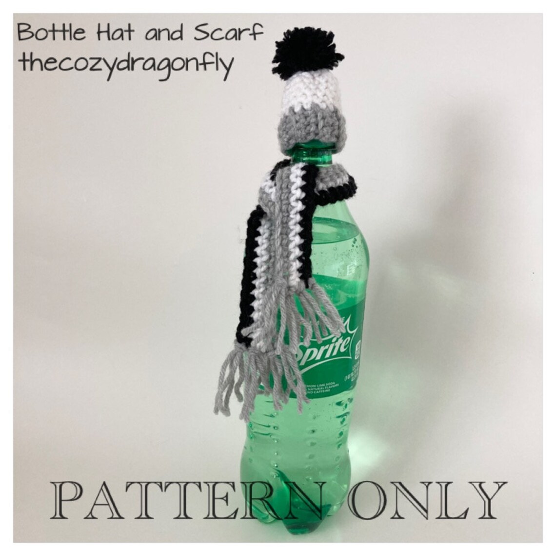 CROCHET PATTERN / Bottle Hat and Scarf / Crochet Mini Ornament - Etsy