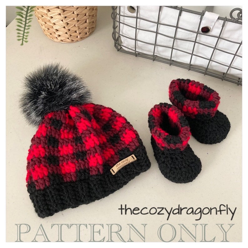 CROCHET PATTERN / Baby Plaid Set / Baby Lumberjack / Crochet - Etsy