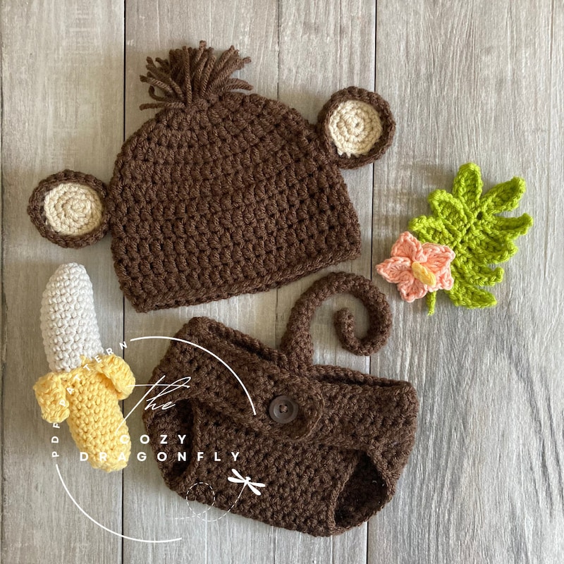 Purple Crochet Monkey - Etsy