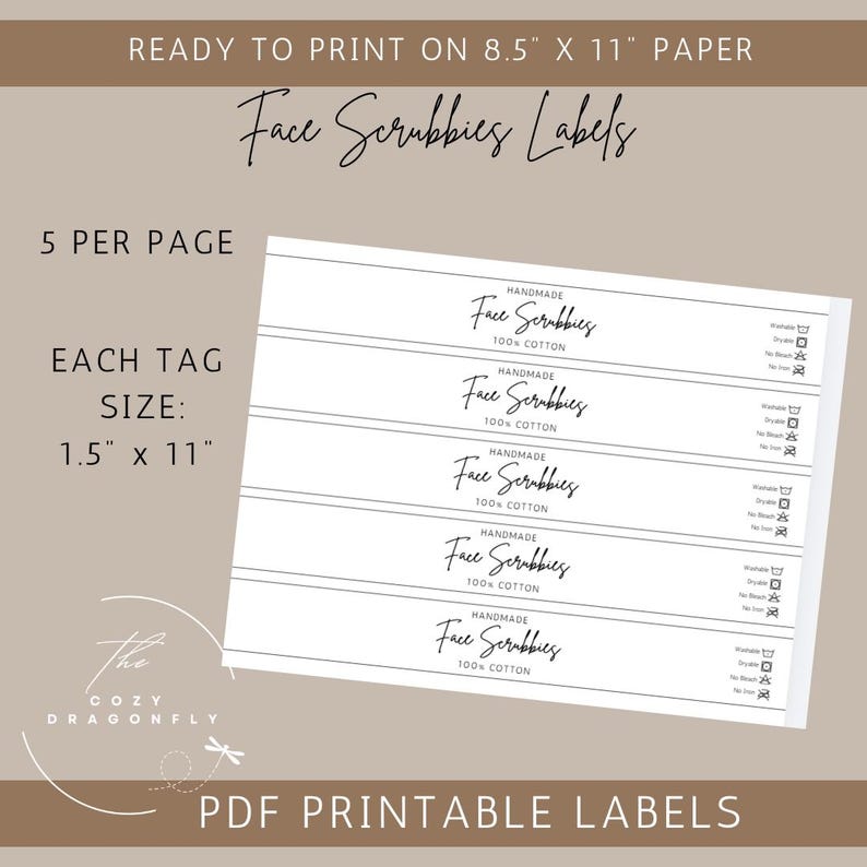 CROCHET PATTERN Soap Saver Bag, Face Scrubbies, Printable Labels, Easy ...