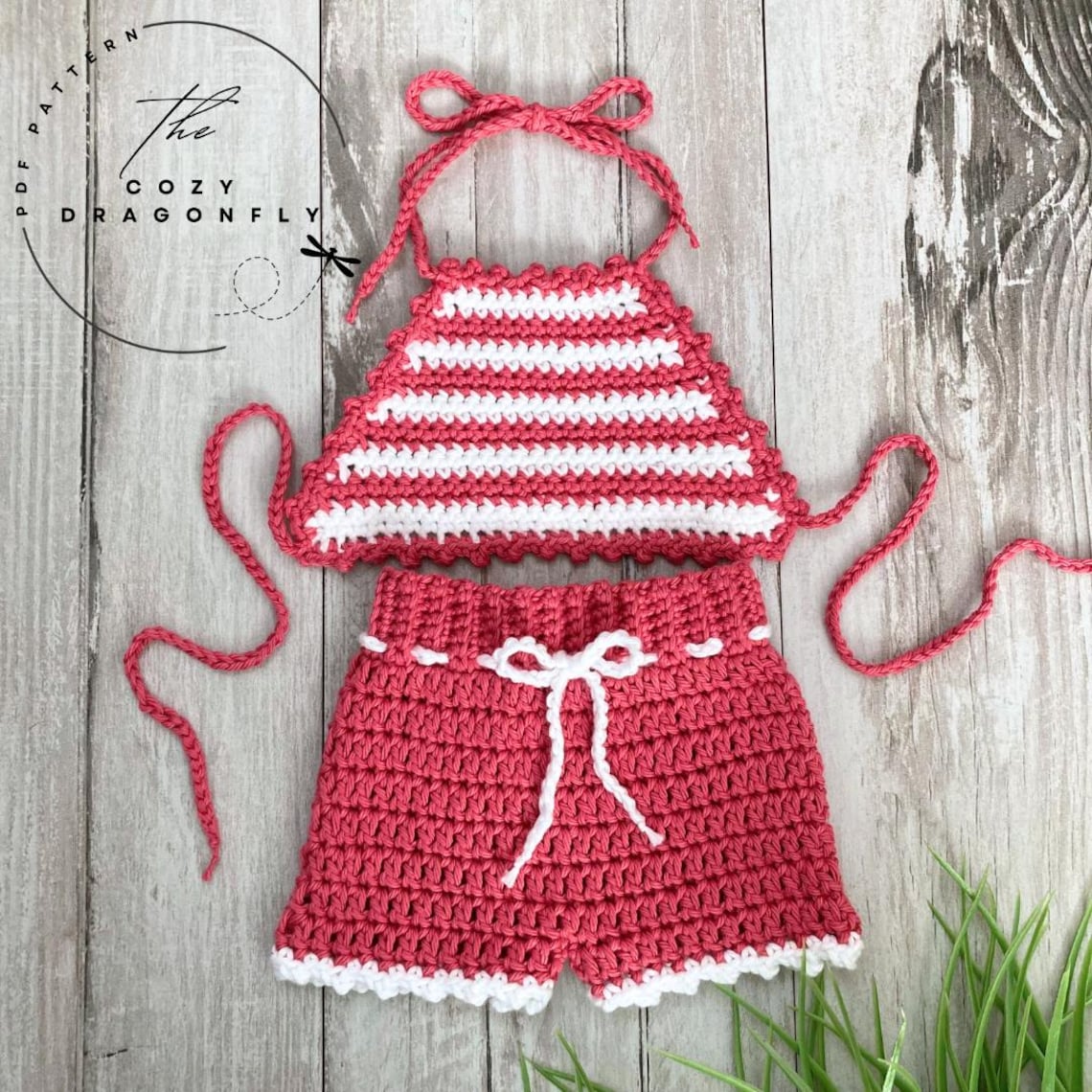 CROCHET PATTERN Baby Summer Set, Baby Swimsuit, Halter Top, Baby Shorts ...