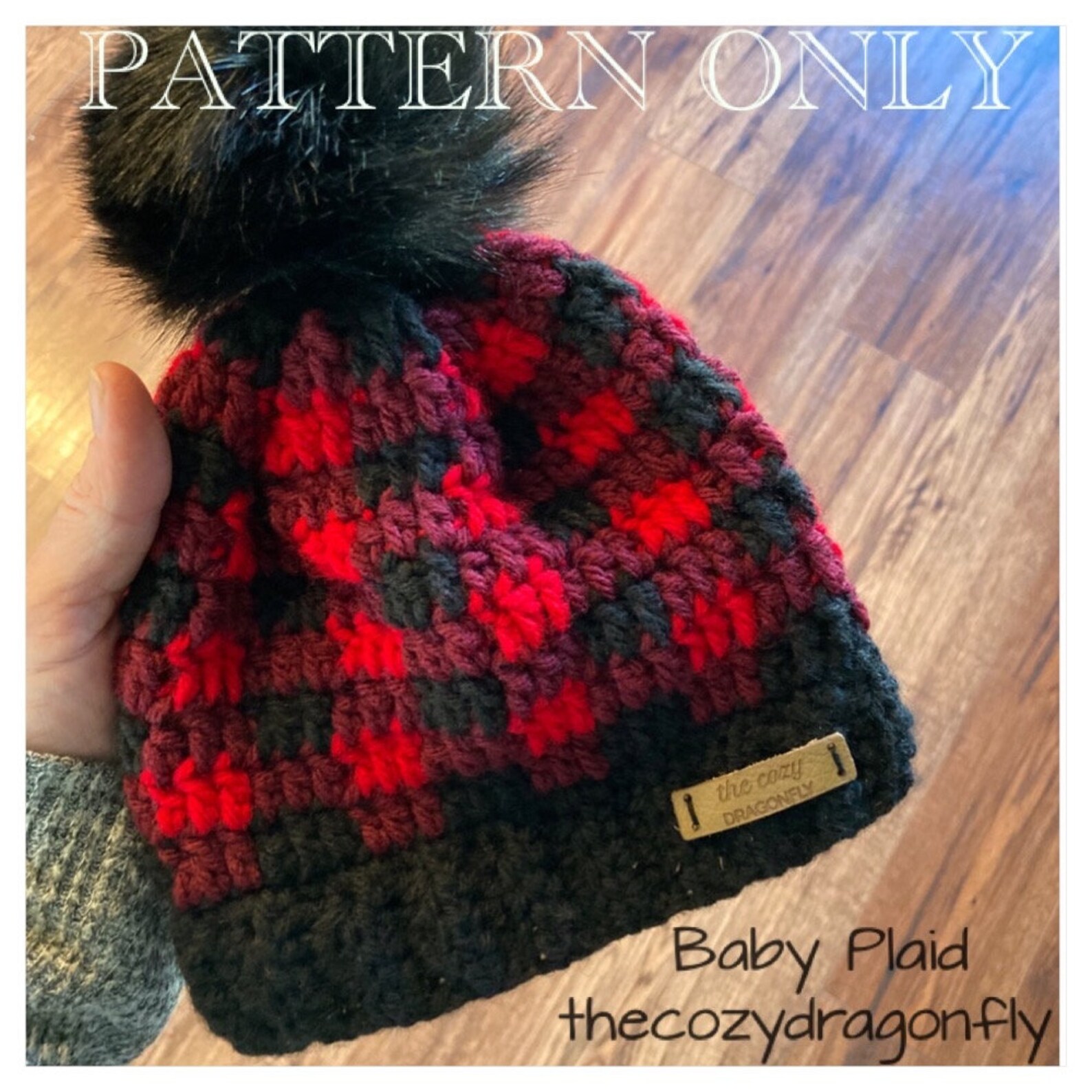 CROCHET PATTERN Baby Plaid Set, Baby Lumberjack, Crochet Baby Plaid ...