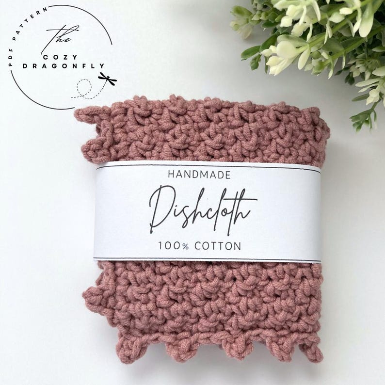 Printable Dishcloth Label, Washcloth Label, Handmade Crochet Tag, Knit ...