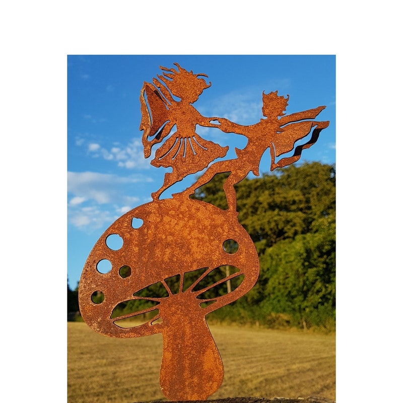 Rusty Garden Stakes - Etsy