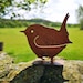 Rusty Metal Robin - Steel Robin Decoration - Rusty Bird - Wild Bird Art ...