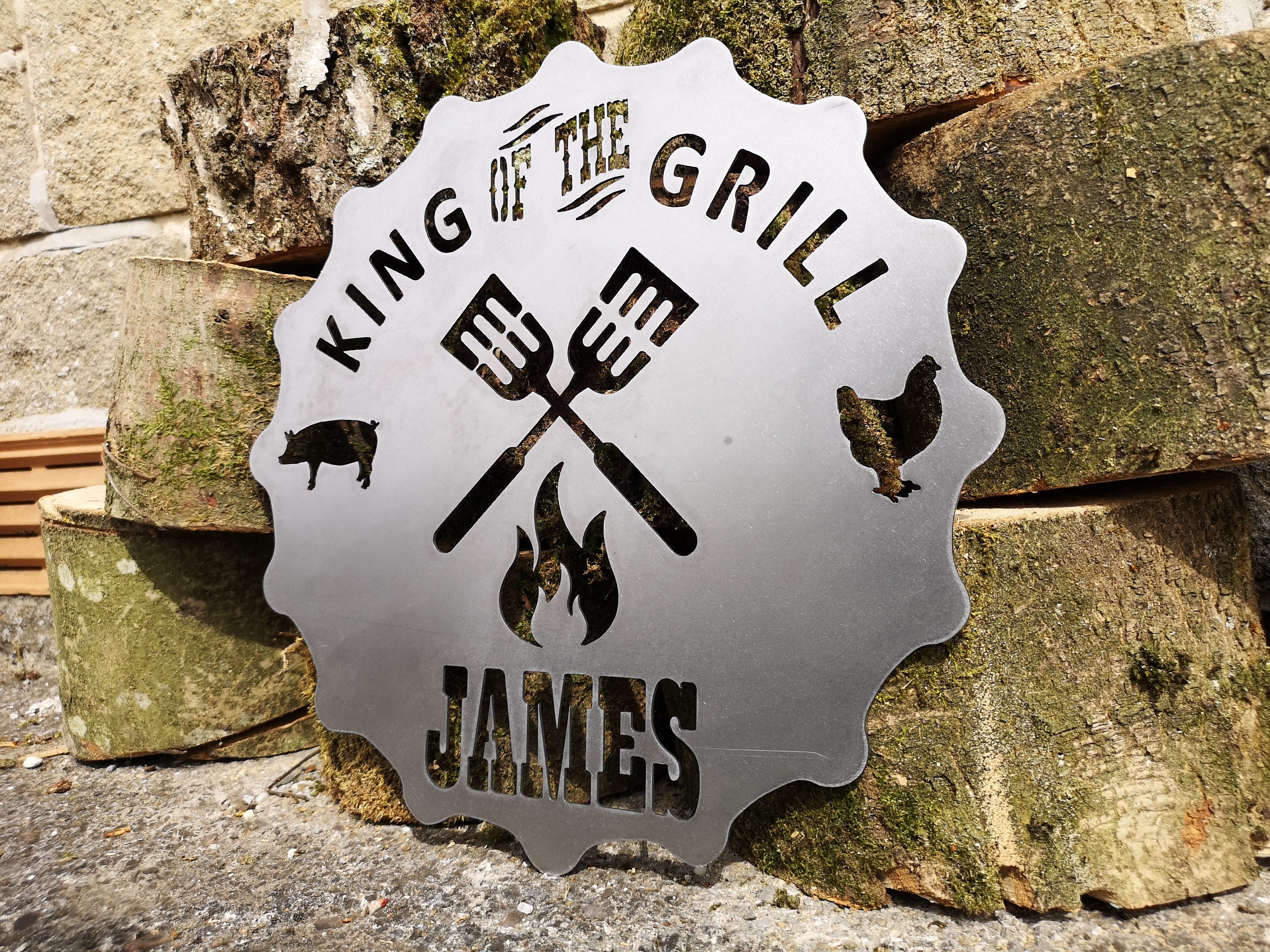 Custom Metal BBQ Sign / Beer Bottle / Man Cave Sign Garden | Etsy