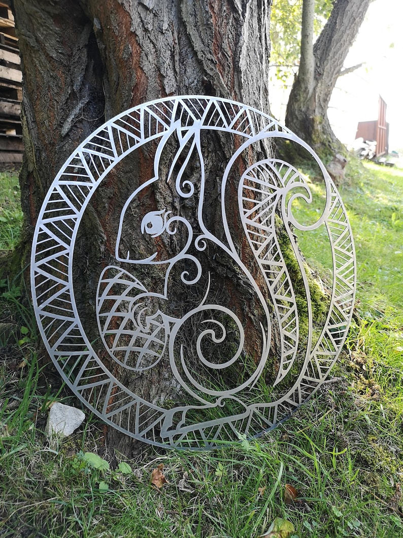 Ratatoskr Metal Viking Wall Art / Yggdrasil Squirrel / Norse Mythology ...