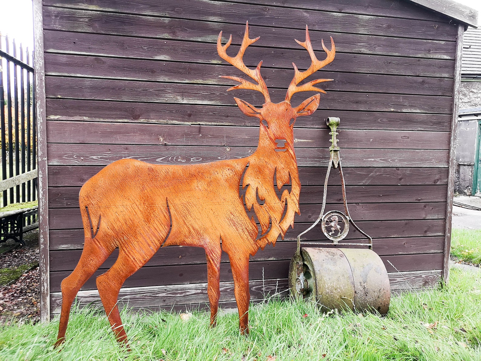 Large Rusty Metal Stag Deer / Red Deer / Deer Garden Decor / - Etsy