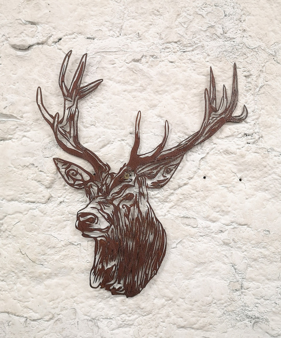 Rusty Metal Stag Head / Rusty Deer / Deer Gift / Celtic Gift / Pagan ...