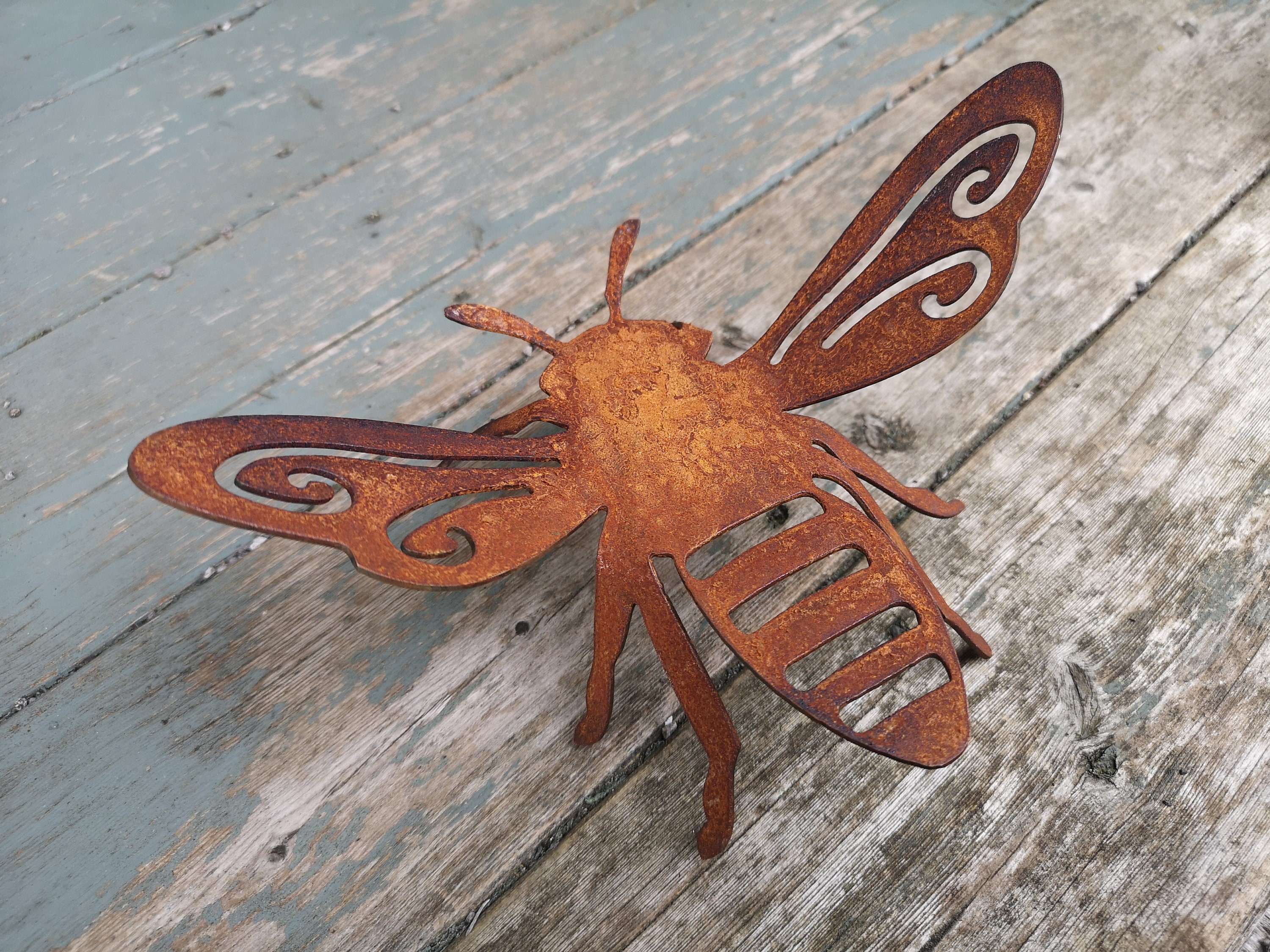 Large Rusty Metal Honey Bee Rusty Insect Pagan Garden Gift - Etsy Canada