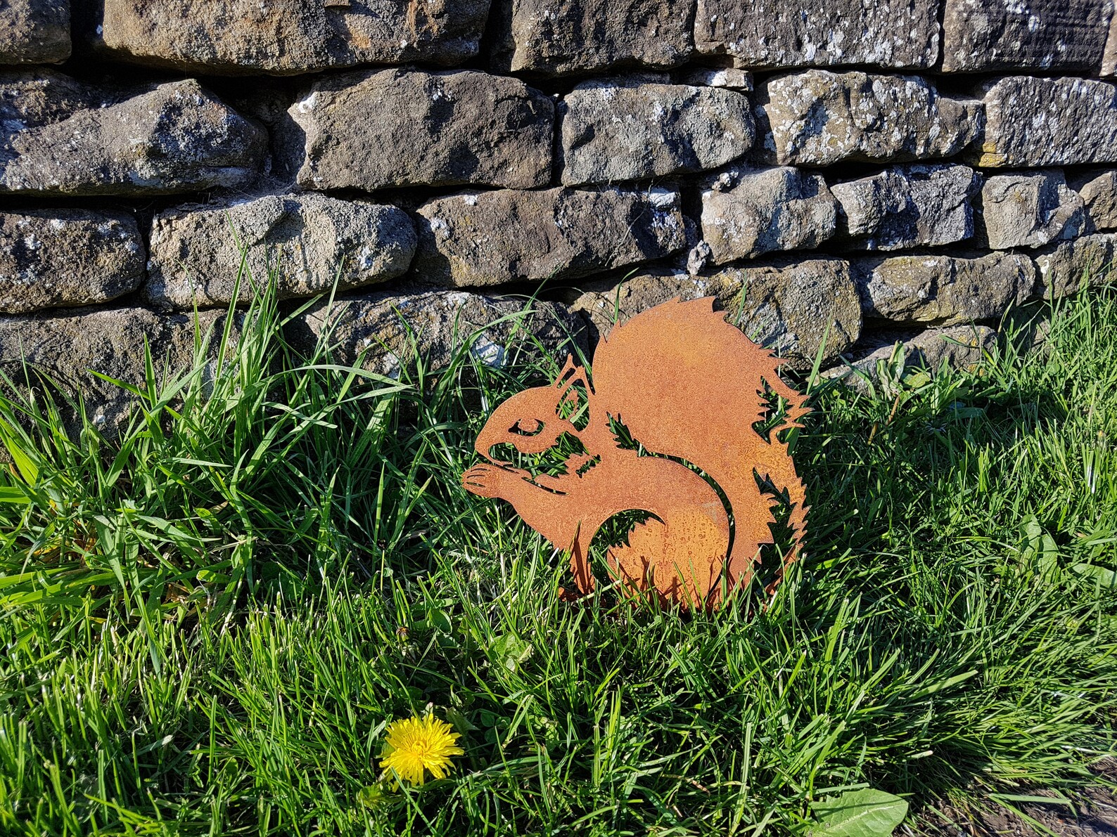 Rusty Metal Sitting Squirrel - Garden Ornaments - Art - Squirrel Gift ...