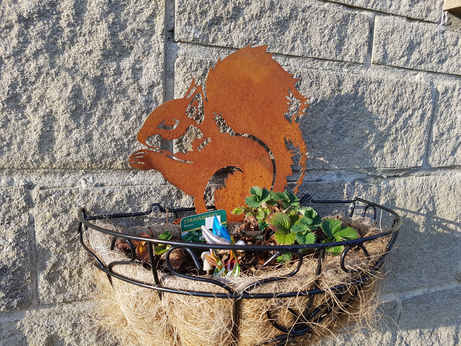 Rusty Metal Sitting Squirrel - Garden Ornaments - Art - Squirrel Gift ...