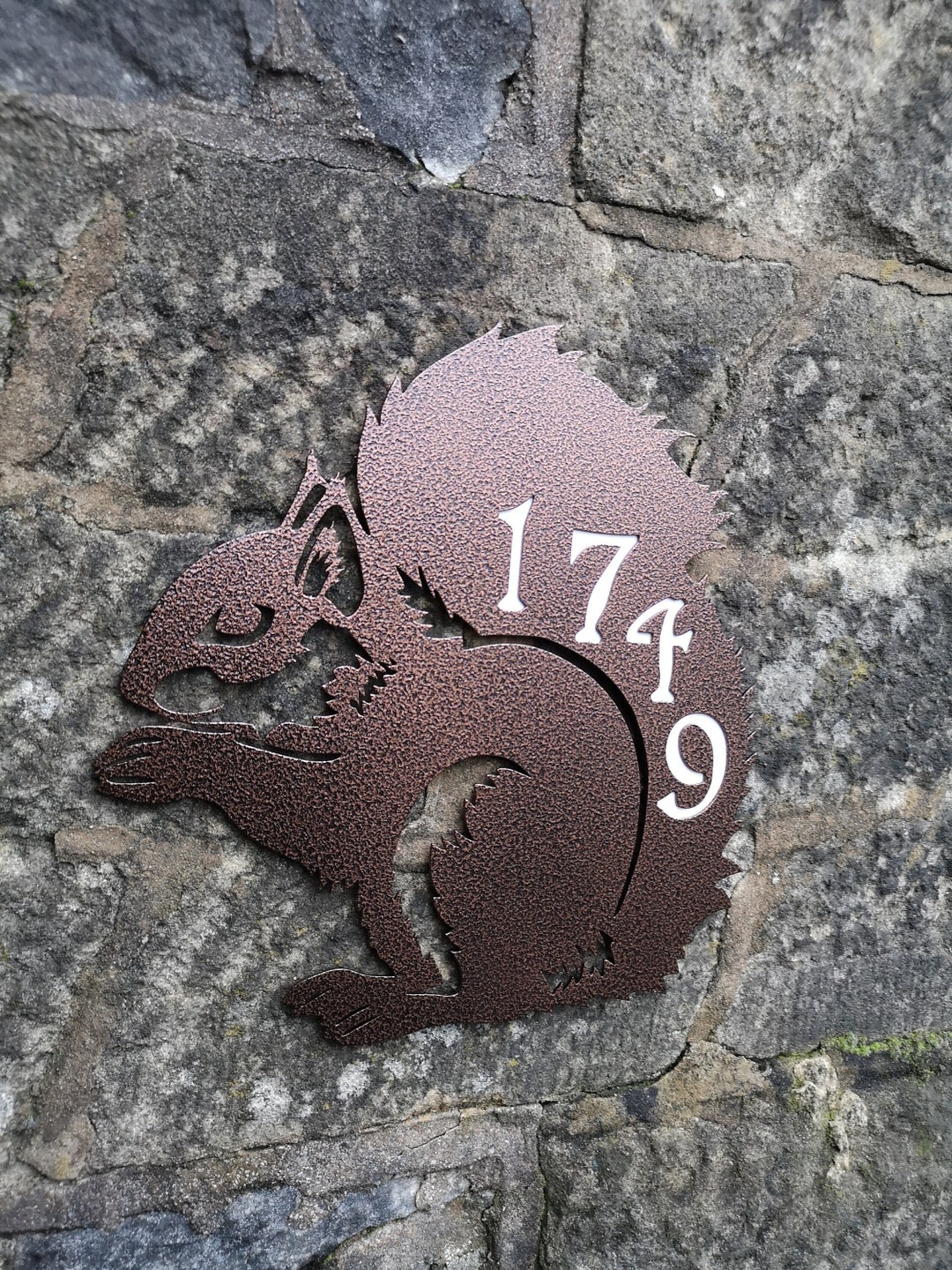 Squirrel House Sign - Custom Sign - House Numbers - Steel Sign - New ...