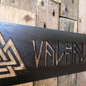 Valhalla Sign Viking Wall Art - Viking Throne Decor - Viking Gift ...