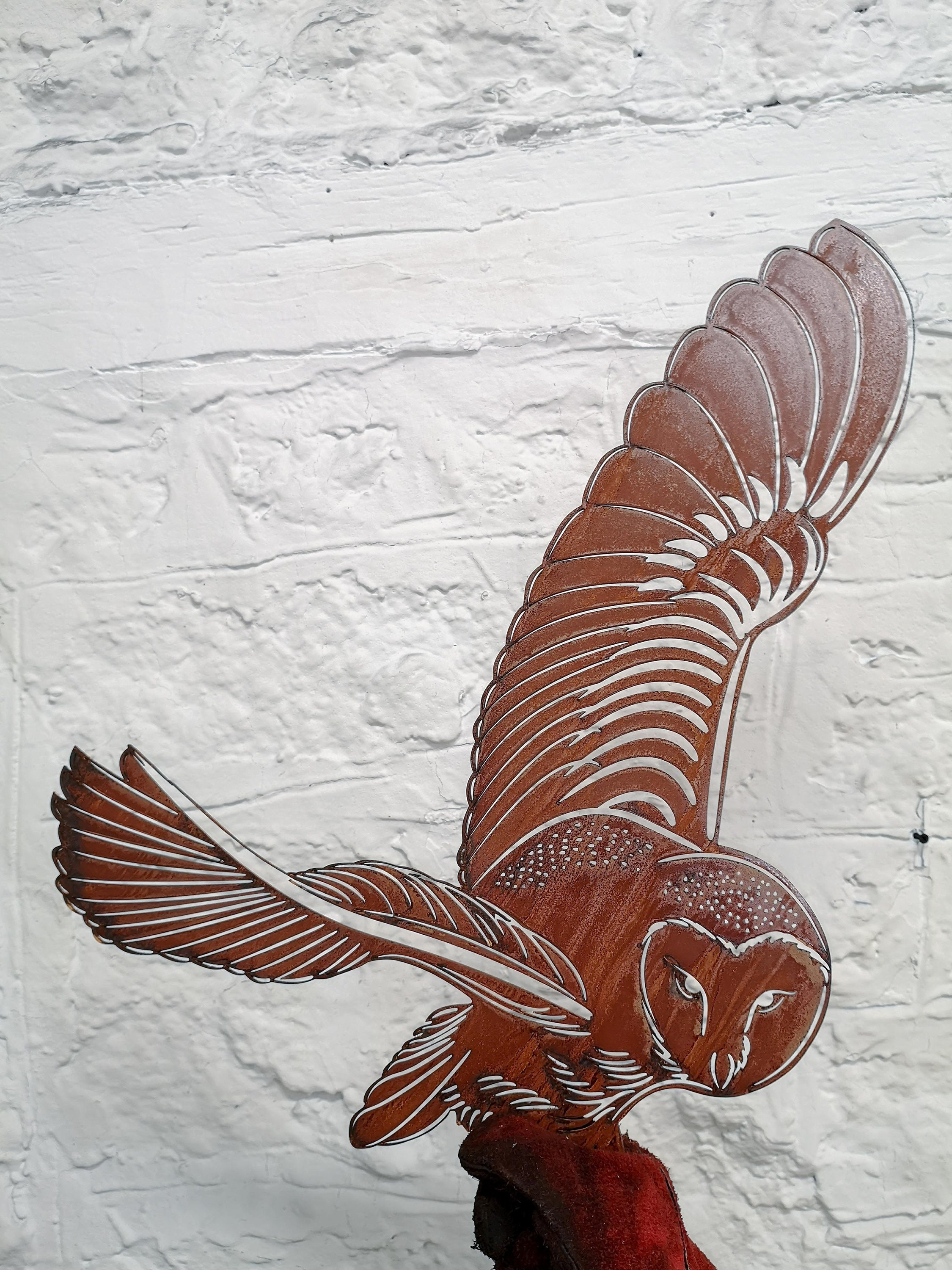 Rusty Metal Owl Wall Hanging / Barn Owl / Owl Wall Art / Metal - Etsy UK