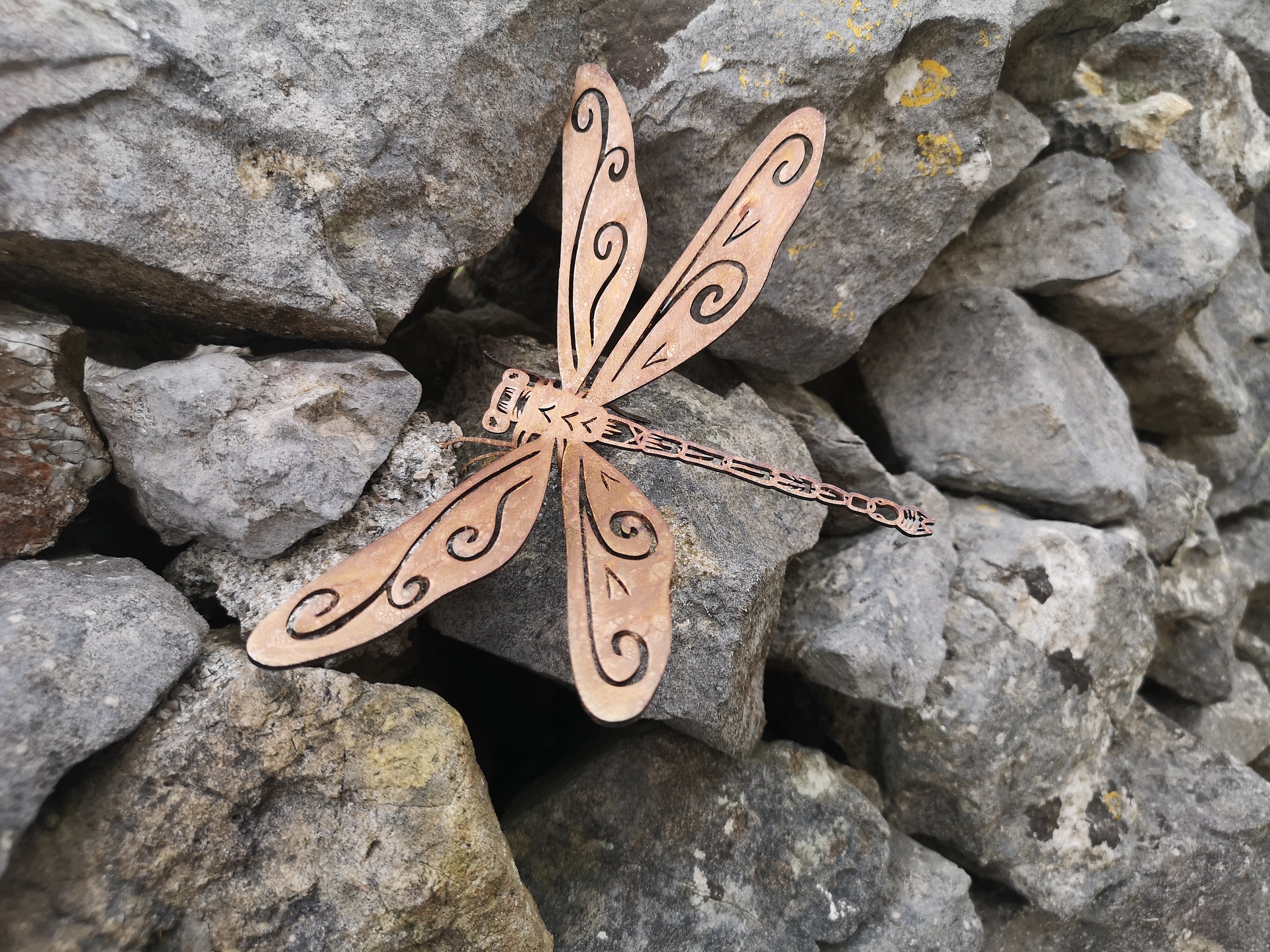 Rusty Metal 3d Dragonfly / Dragonfly Gift / Garden Insect / | Etsy