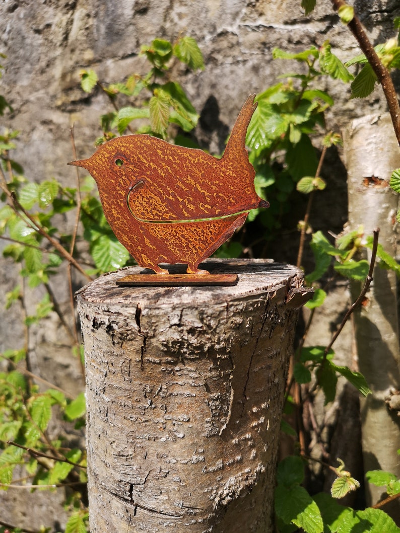 Rusty Metal Wren Steel Wren Decoration Jenny Wren Rusty - Etsy