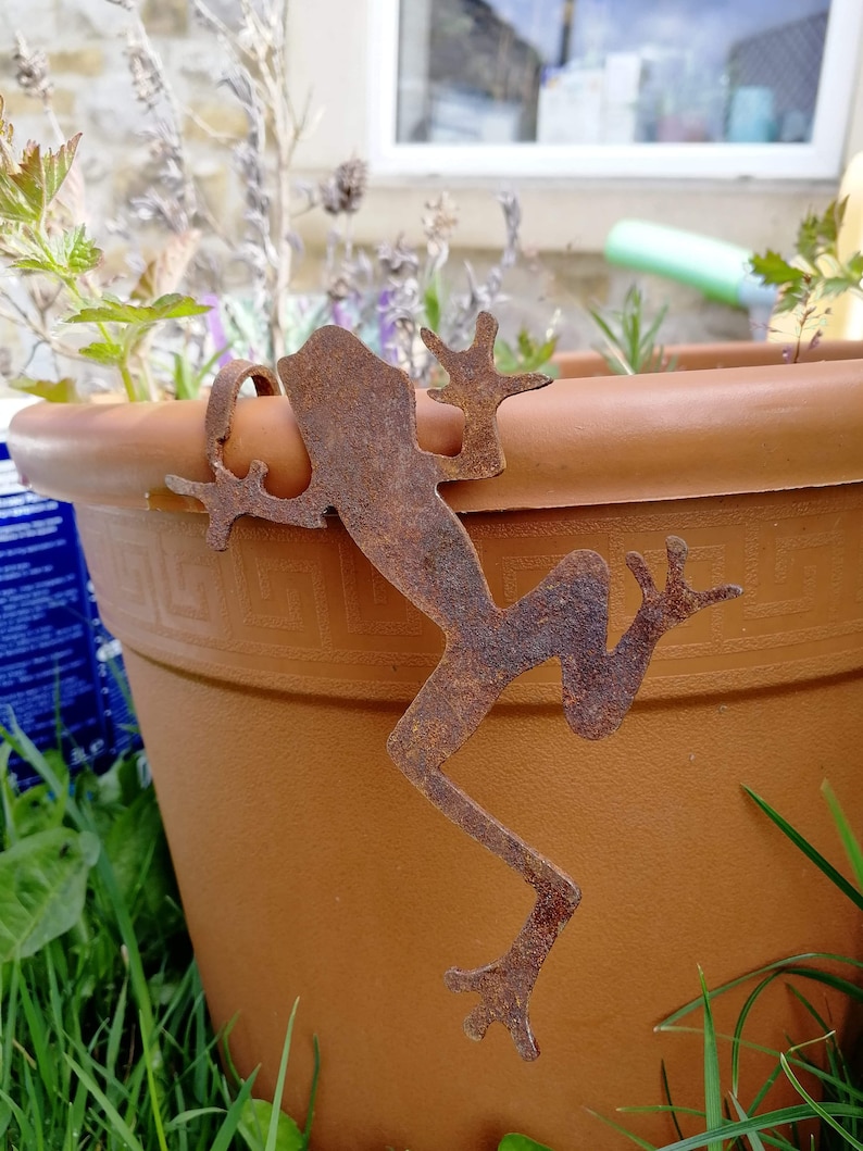 Rusty Metal Frog Steel Frog Decoration Tree Frog | Etsy