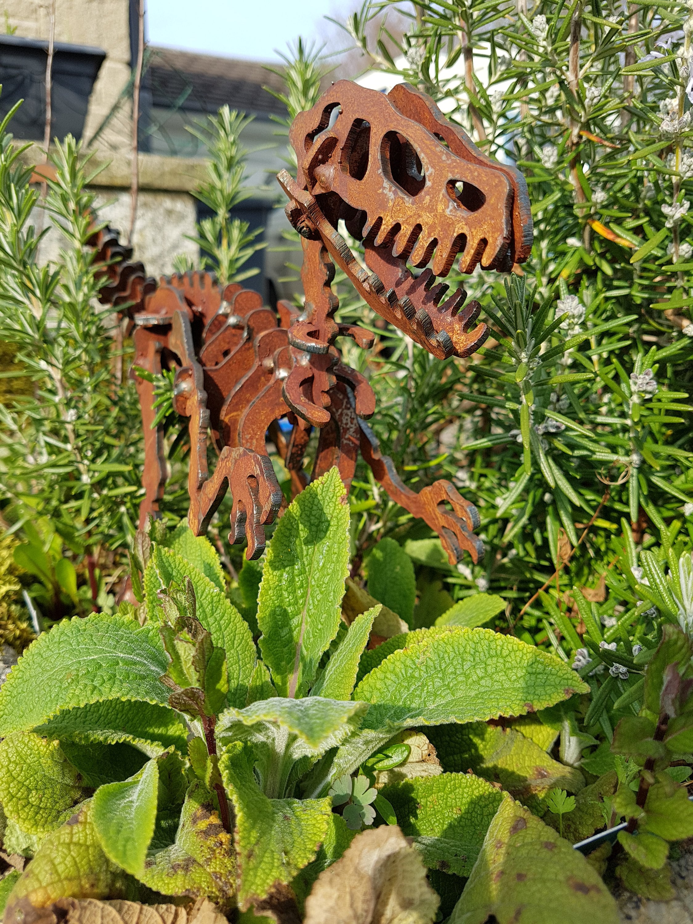 Rusty Metal Dinosaur Raptor Velociraptor Garden Ornaments - Etsy