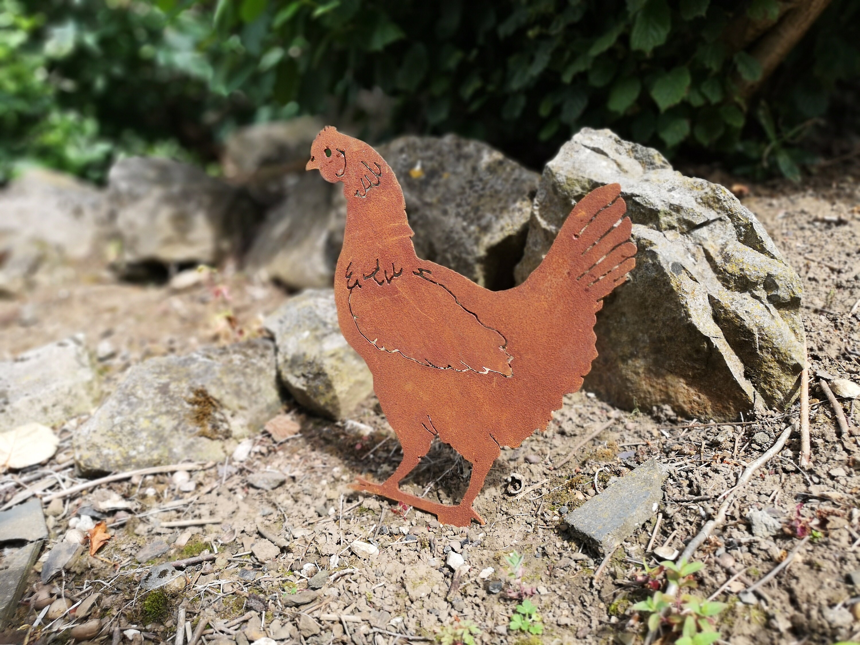 Rusty Metal Hen - Rusty Chicken - Garden Ornaments - Art - Chicken ...