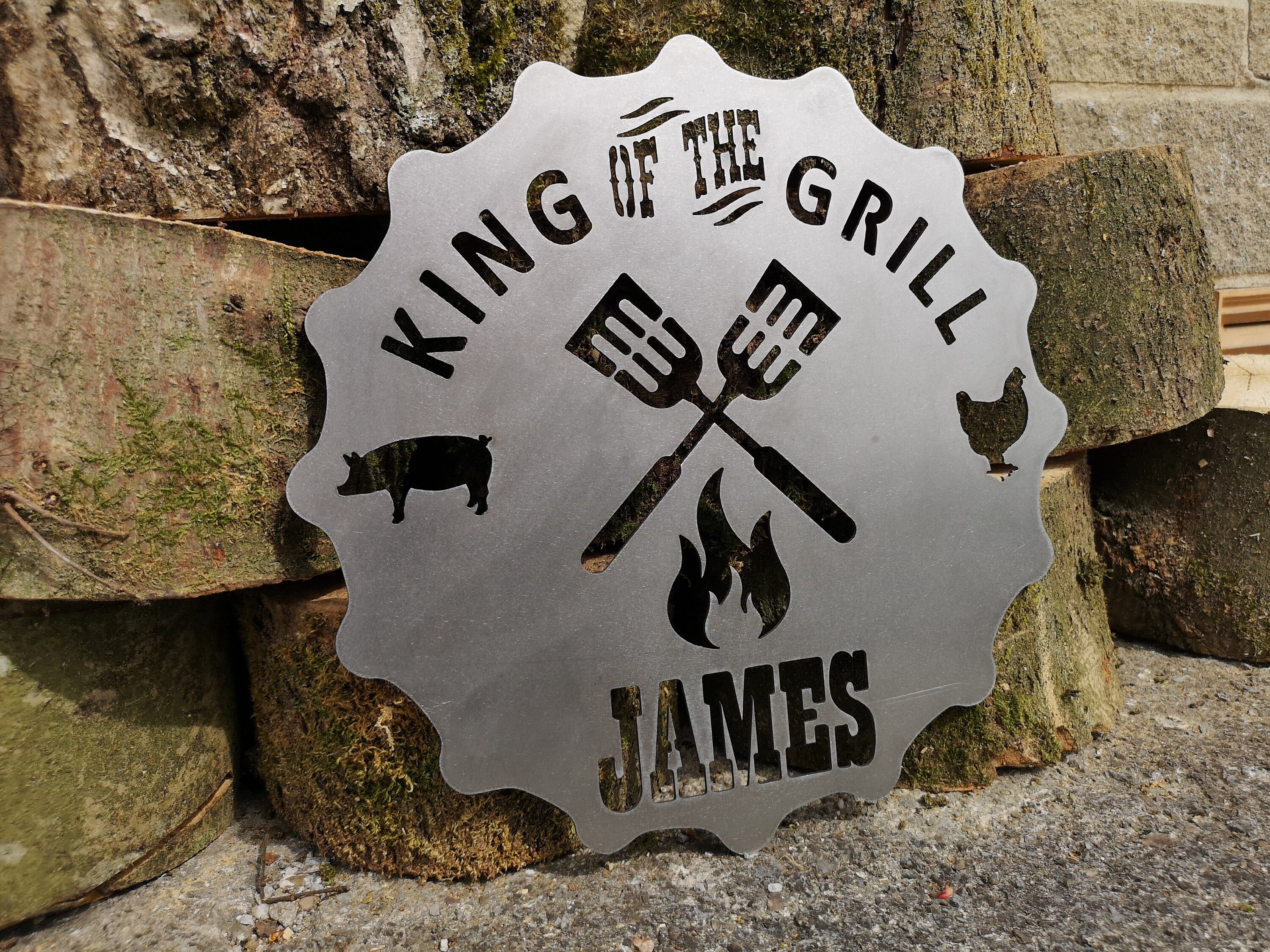 Custom Metal BBQ Sign / Beer Bottle / Man Cave Sign Garden | Etsy