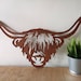 Rusty Metal Highland Cow Wall Art - Scottish Cow - Cattle - Shaggy Cow ...