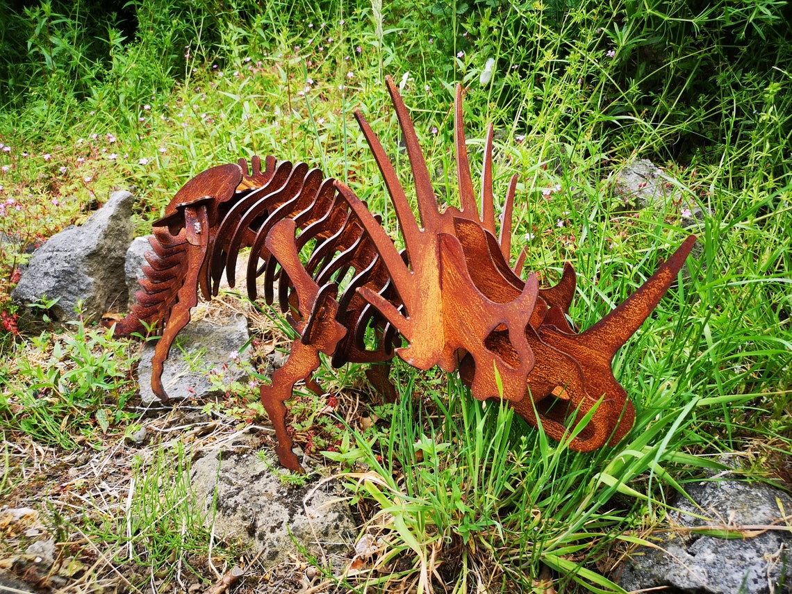 Rusty Metal Dinosaur Styracosaurus 3d Styracosaurus Garden | Etsy