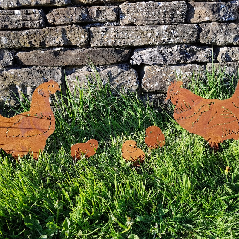 Metal Chickens and Baby Chicks - Etsy UK