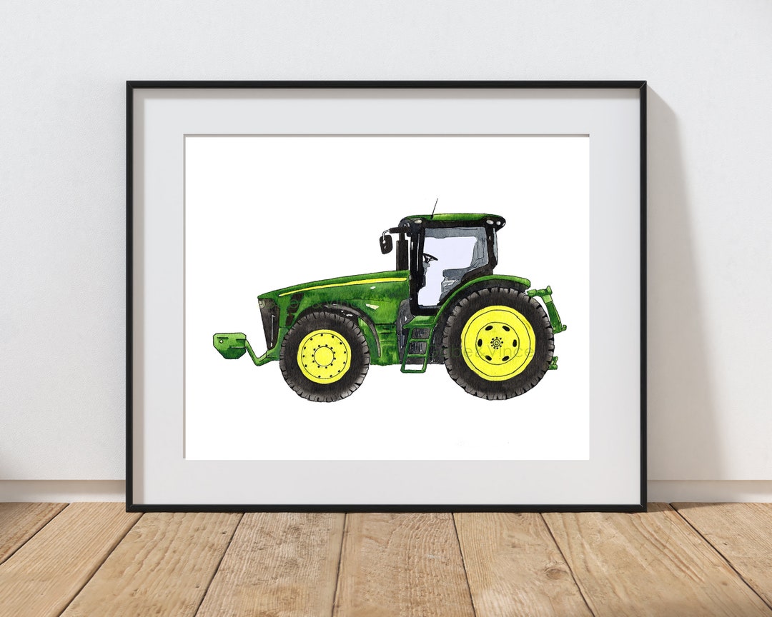Green Tractor Print, John Deere Tractor Print, Tractor Print ...