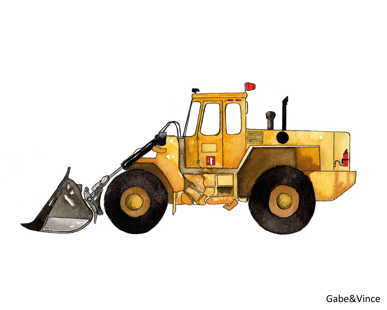 Bulldozer Print Bulldozer Printable Construction Printable - Etsy