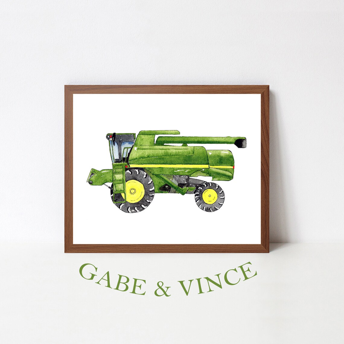 Farming Combine Print John Deere Tractor Print Combine - Etsy