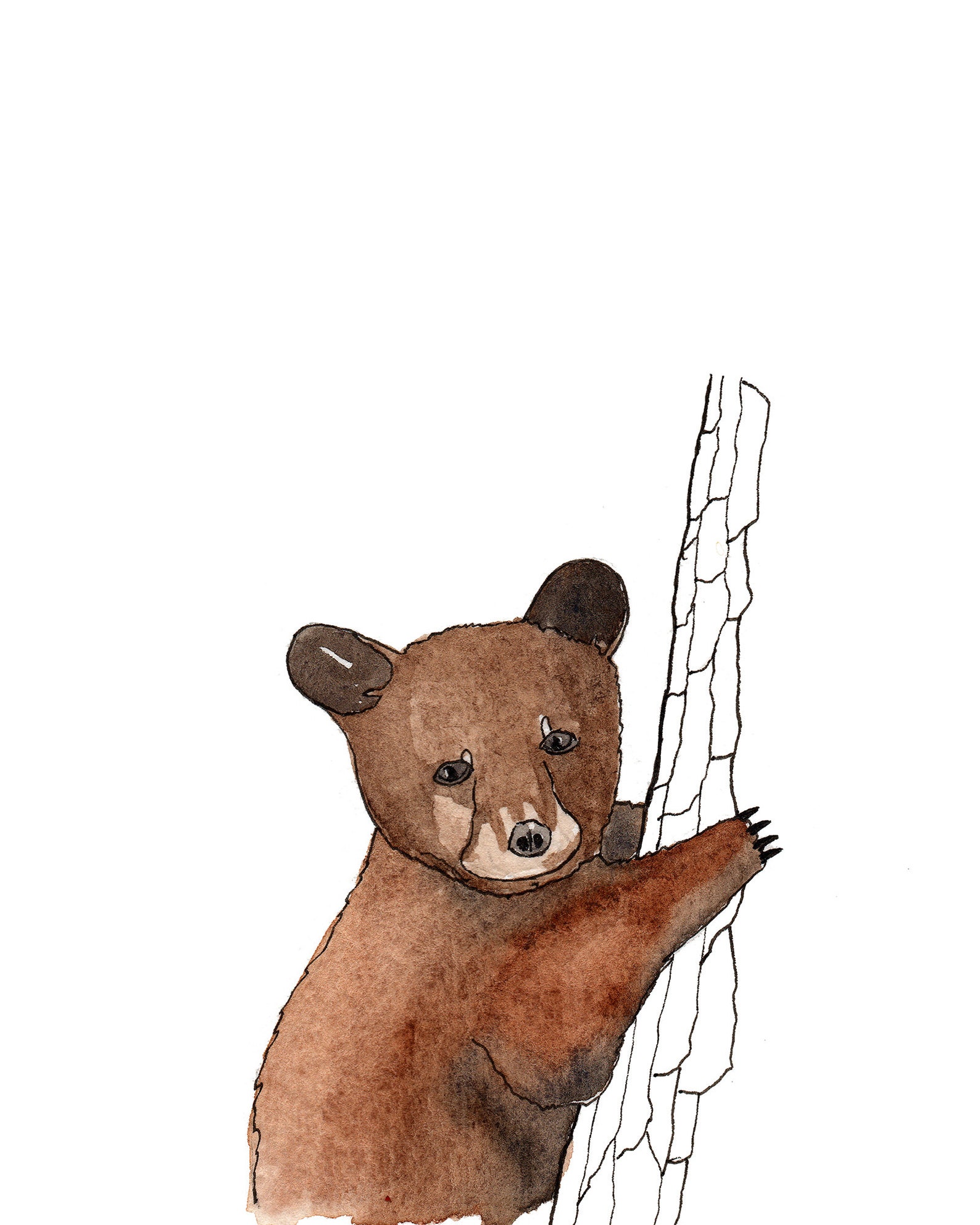 Baby Bear Print Baby Bear Printable Woodland Animals Nursery | Etsy