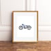 Printable Blue Vintage Motorcycle, Blue Motorcycle, Travel Nursery Wall ...