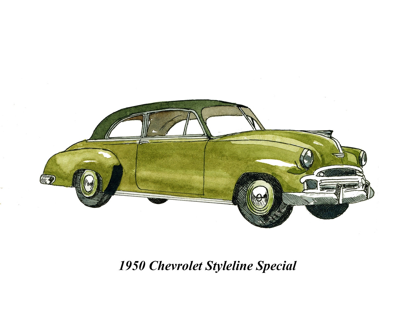 Printable Classic Car Vintage Car Print 1950 Chevy Car | Etsy