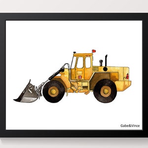 Bulldozer Print, Bulldozer Printable, Construction Printable, Kids Room ...