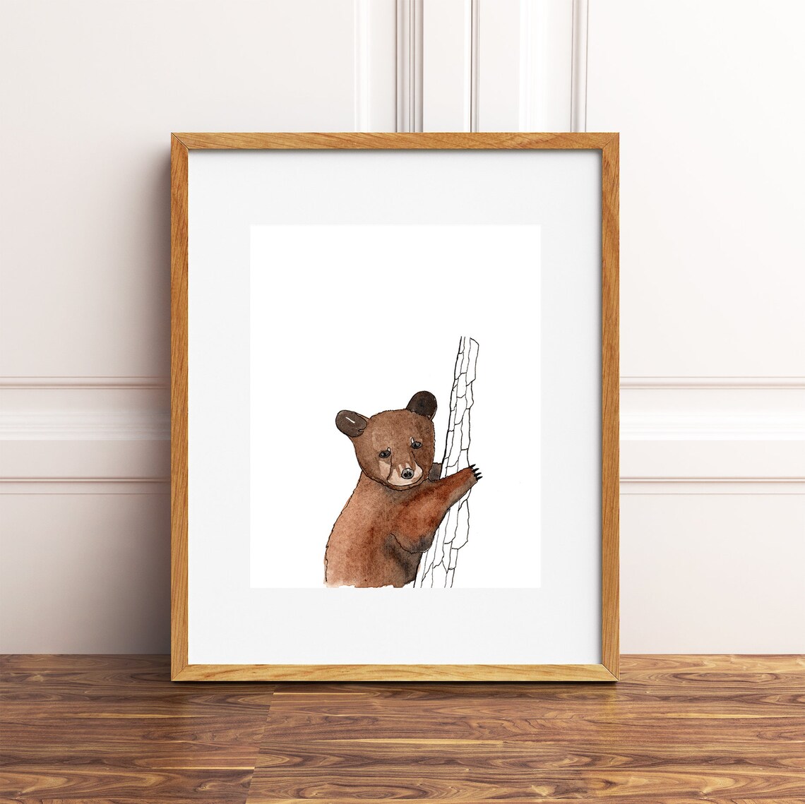 Baby Bear Print Baby Bear Printable Woodland Animals Nursery | Etsy