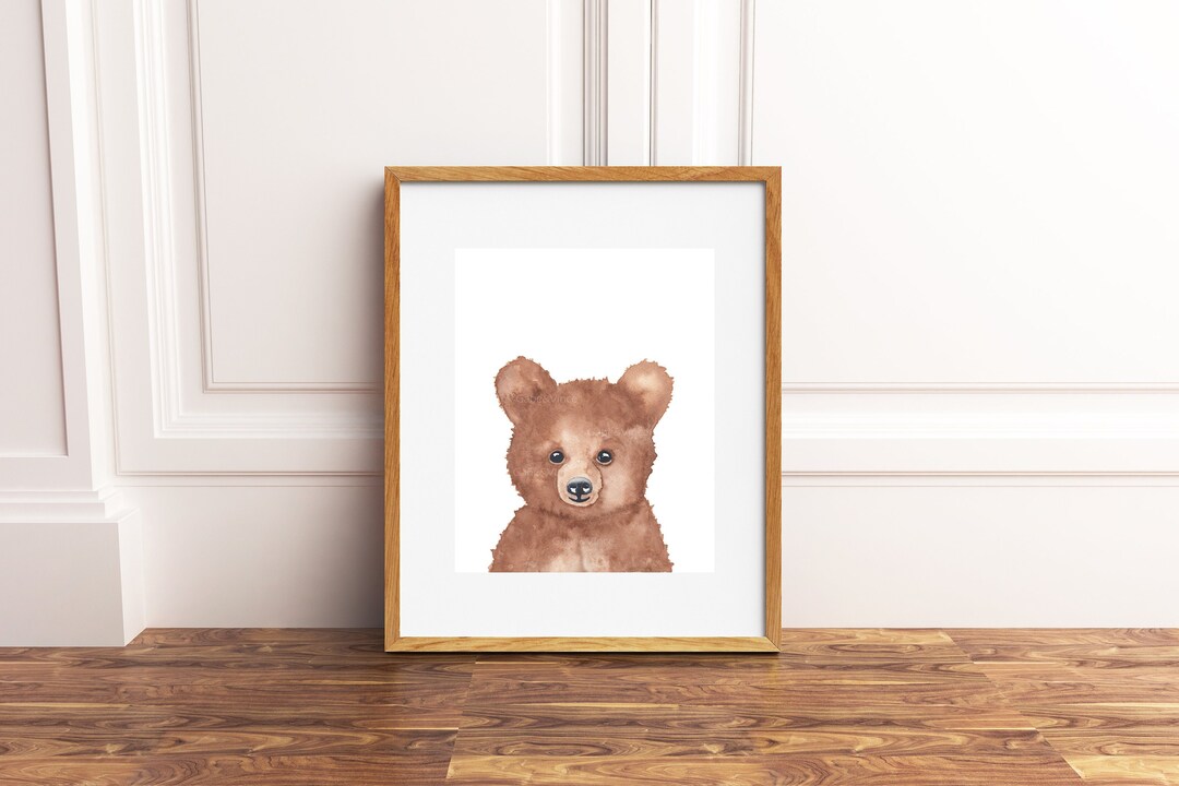 Watercolor Baby Bear Print: Woodland Nursery Art (digital Download) - Etsy