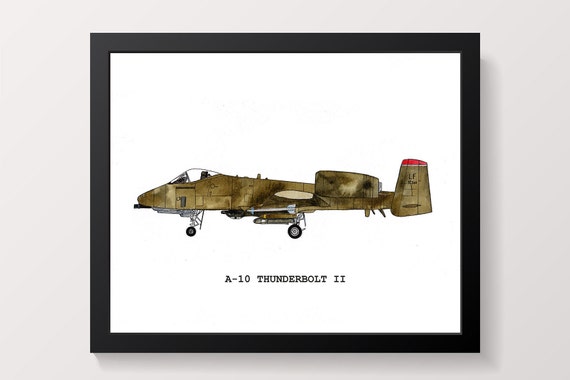 Airplane Print Airplane Printable A-10 Thunderbolt / - Etsy