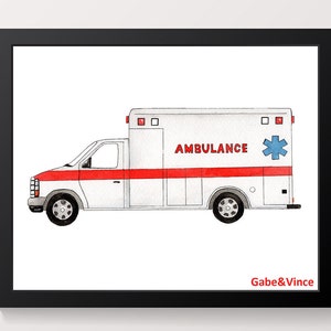 Emergency Rescue Vehicles Poster, Printable Emergency Vehicles, Kids ...
