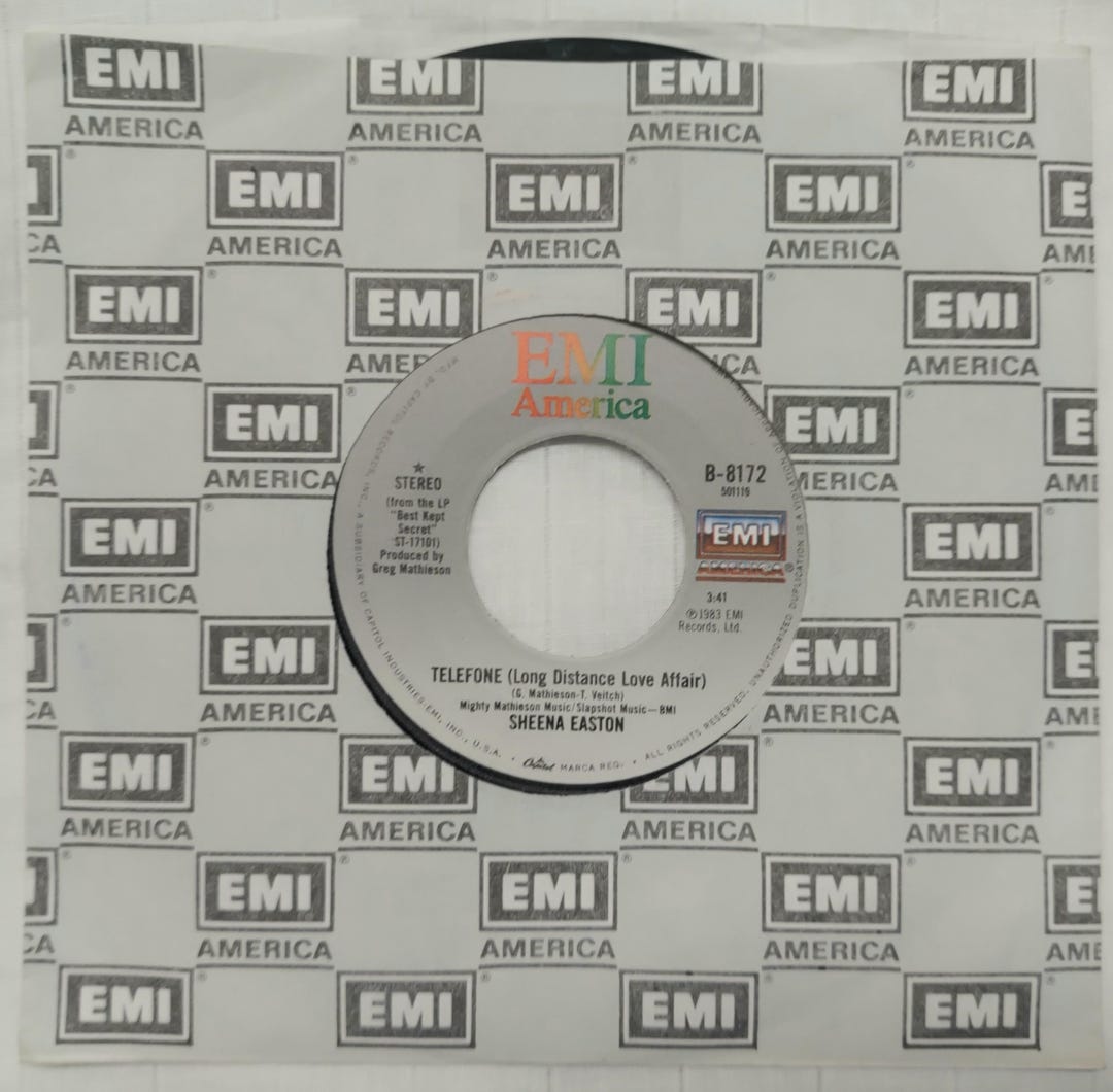 Sheena Easton 45 RPM Telefone (long Distance Love Affair) / Wish You ...