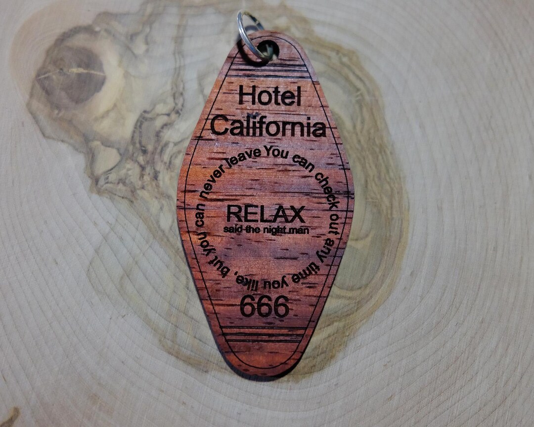 Vintage Style Hotel Key Chain / Hotel California - Etsy
