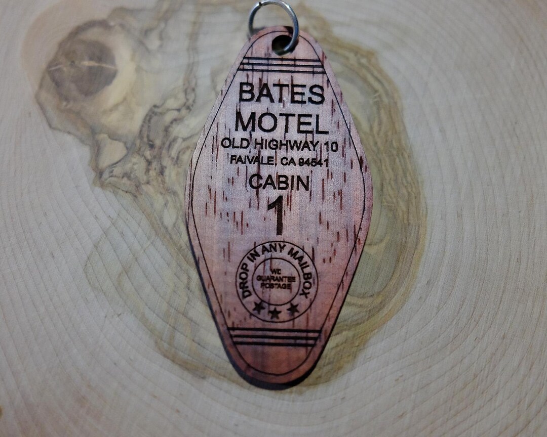 Vintage Style Hotel Key Chain / Bates Hotel - Etsy