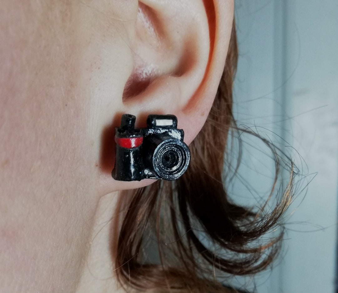 Camera Pattern Paper Quilling Craft Earrings / Light Weight - Etsy