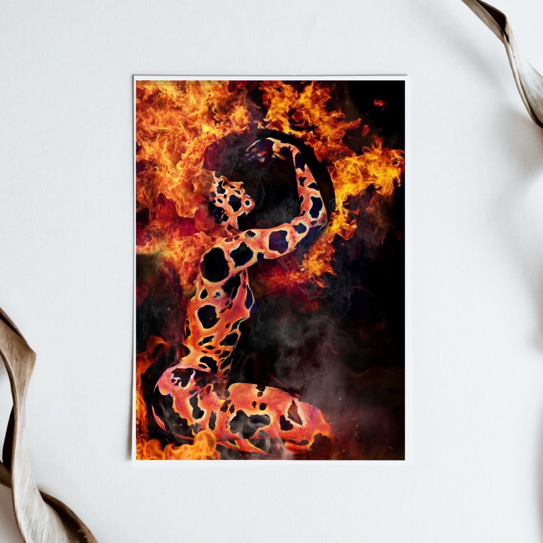 Fluorescent Body Painting Art Photography Encounter Between Fire and ...